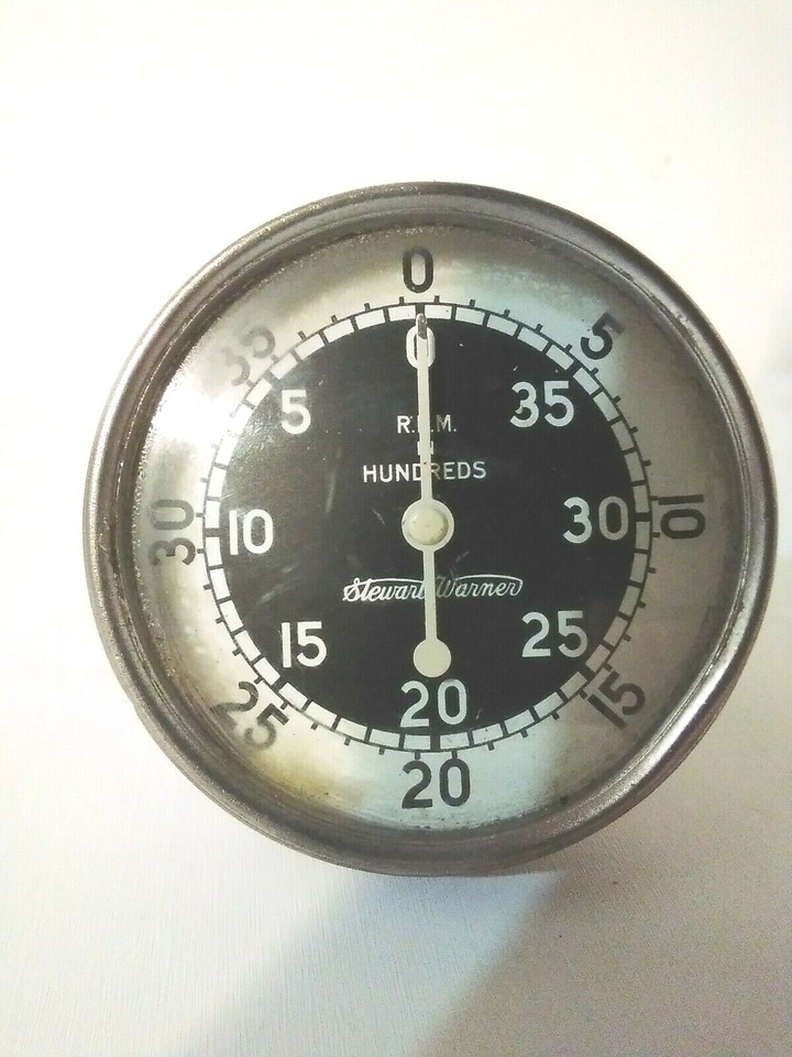 Stewart Warner Vintage Hand Held Tach, Vintage 4000 RPM Hot Rod, Flat ...