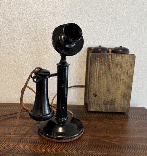 Antique Western Electric Candlestick Phone With Ringer Box US Pat.1904 ...