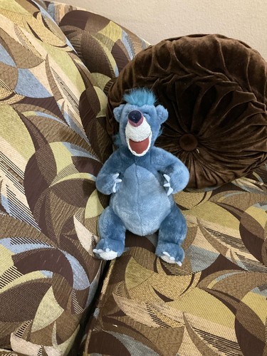 RARE Disney Store The Jungle Book Baloo 16" Blue Plush Stuffed Animal ...