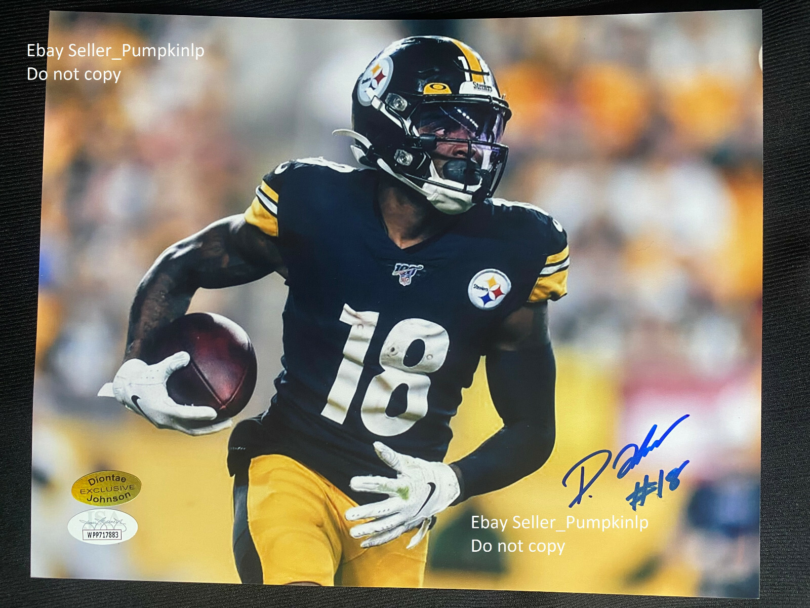 STEELERS Dionte Johnson Signed 8X10 Photo JSA Witness COA+Johnson ...