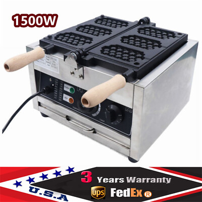 110V 1500W Pancake Maker Nonstick Commercial Electric Waffle Pop Maker ...