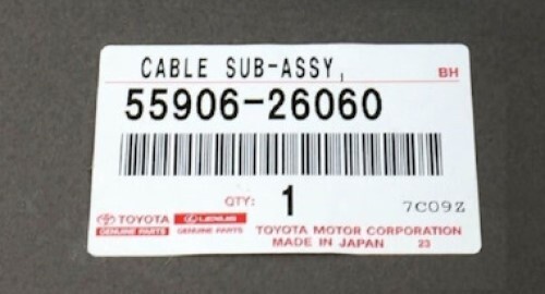 TOYOTA RAV4 ACA3# 2006-2018 Genuine Heater Control Cable 55906‑26060 ...