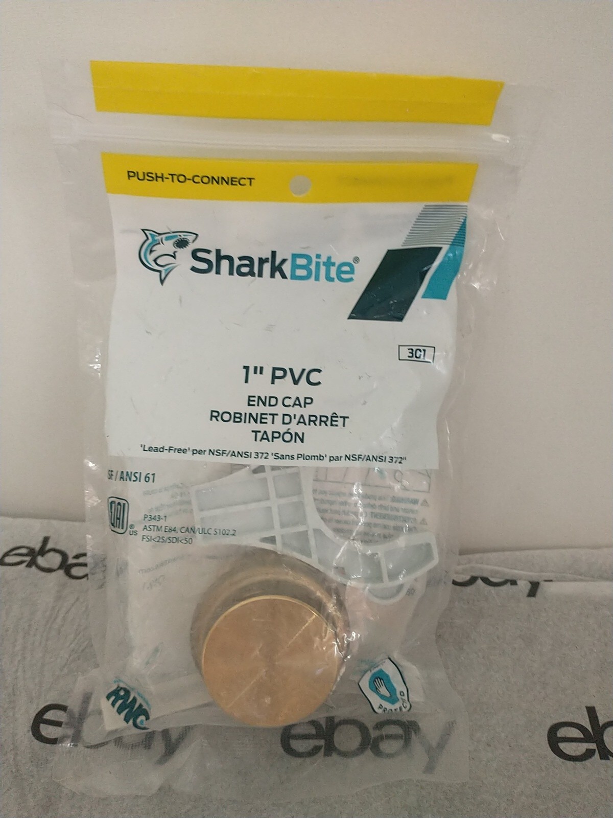 SharkBite UIP520A 1-Inch 1" PVC Cap (IPS) Push-To-Connect 697285031739 ...