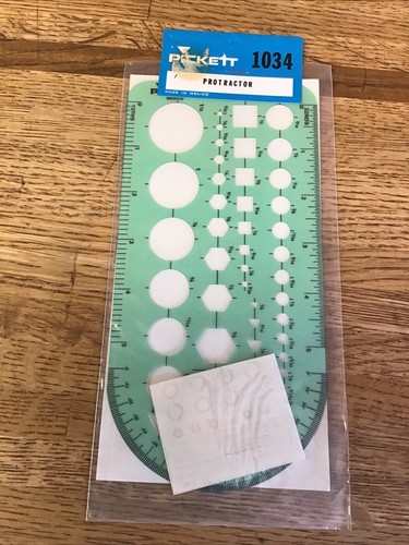 NOS Pickett Protractor, Hexagon , Round ,Square Template 1034 - FREE ...