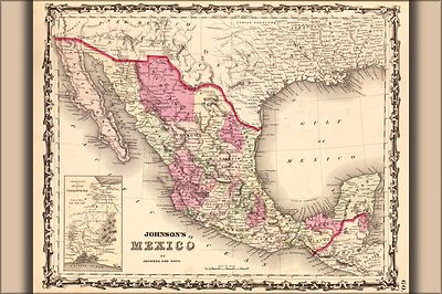 Poster, Many Sizes; Map Of Mexico 1862 | eBay