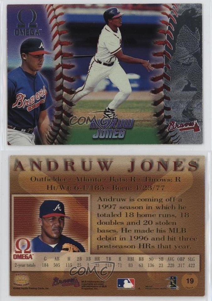 1998 Pacific Omega Andruw Jones #19 1i9x | eBay