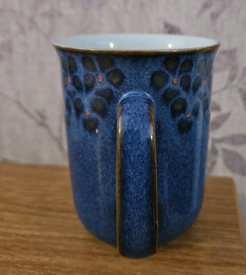 Denby Midnight Blue Straight Sided Mug 10cm Tall **FANTASTIC CONDITION ...