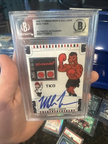 Mike Tyson Tko Nintendo Patch Auto Beckett Authenticated Fetterman ...