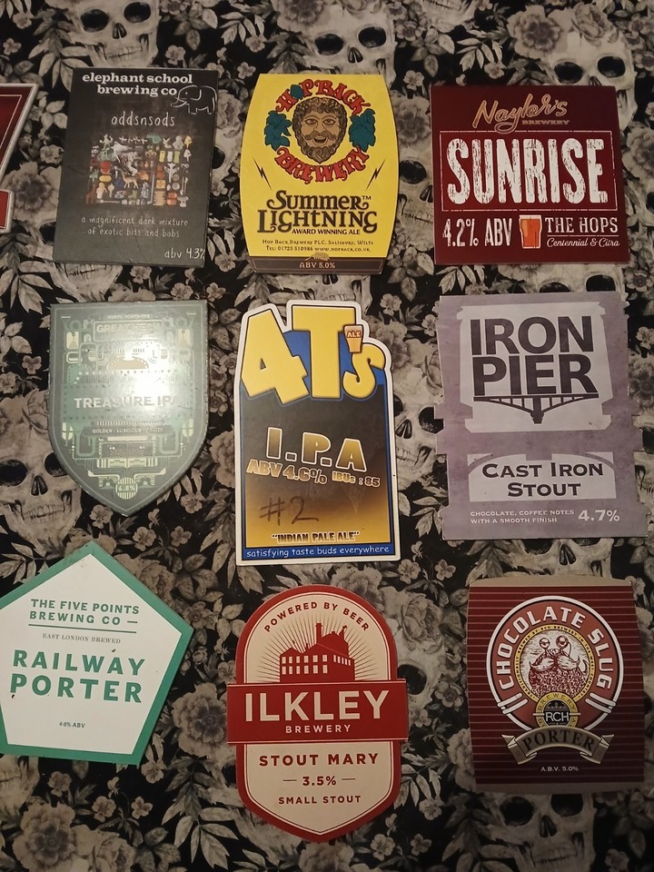 Beer pump clip job lot 20 badges - 20 different breweries cask real ale ...