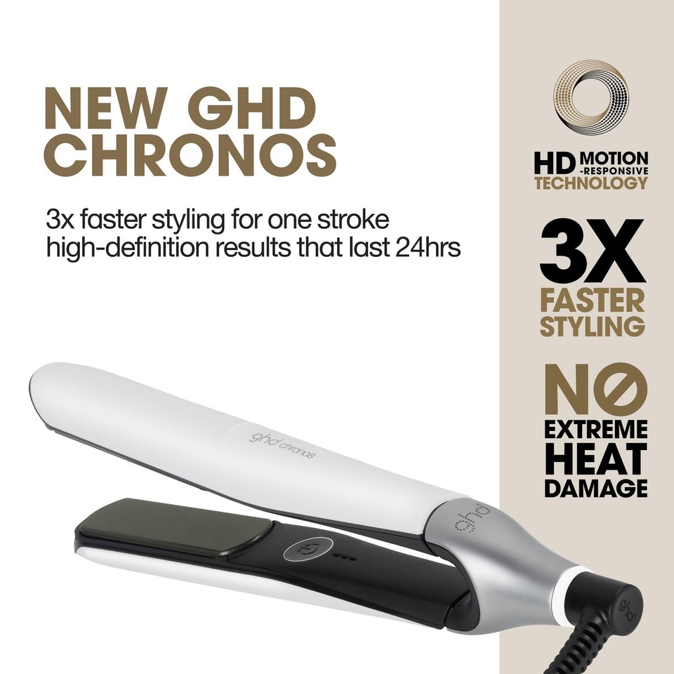 ghd Chronos Hair Straightener & Styler in White - Most Standard White ...