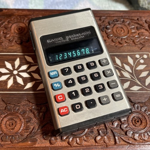 Vintage CASIO Pocket-Mini Calculator Electronic P-810 - Tested ...