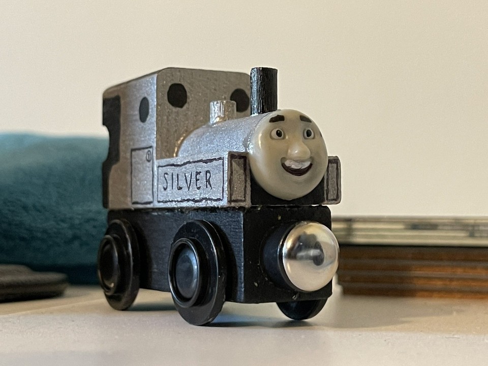 LOT OF 2 CUSTOM Silver & Tramp Thomas Wooden Railway Magazine Train ...