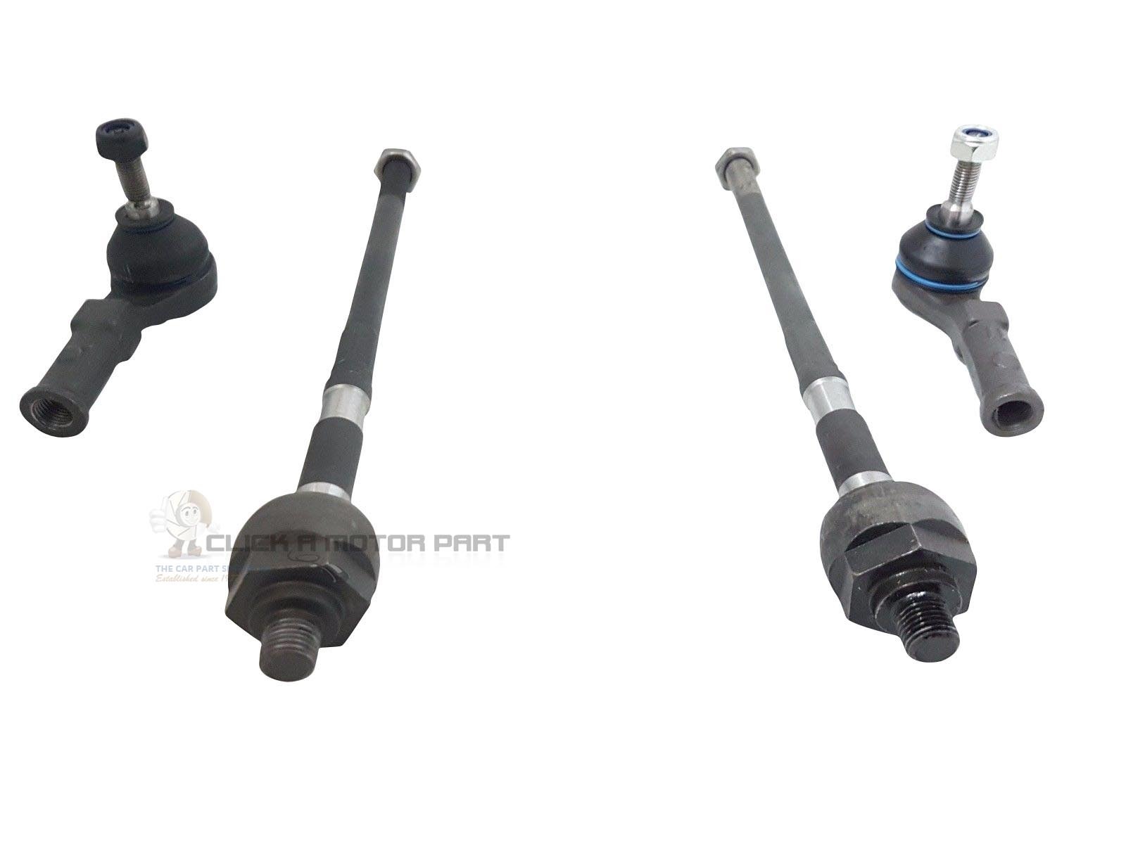 PEUGEOT 207 06-13 FRONT 2 OUTER STEERING TRACK ROD ENDS & 2 INNER TIE ...