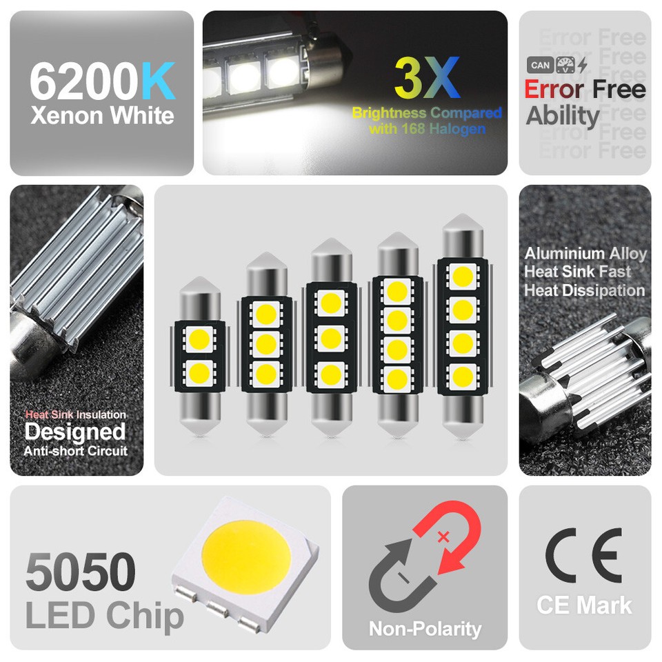 LED Map Dome Trunk Lights Interior Light Package Kit für 16-21 10Gen ...