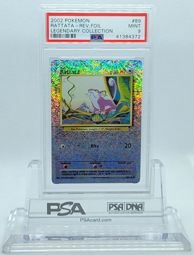 Collection Légendaire Pokémon 2002 Rattata #89 Reverse Holo PSA 9 Mint ...
