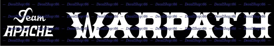 Team Apache Warpath -Sports- CAR/SUV/Truck Vinyl Die - Cut Peel N' Stick Decal | eBay