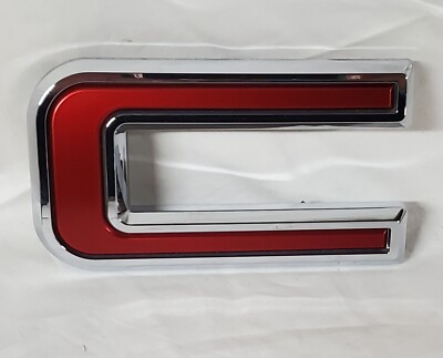 GENUINE OEM 2019-2023 GMC SIERRA TAIL GATE RED LETTER "C" EMBLEM ...