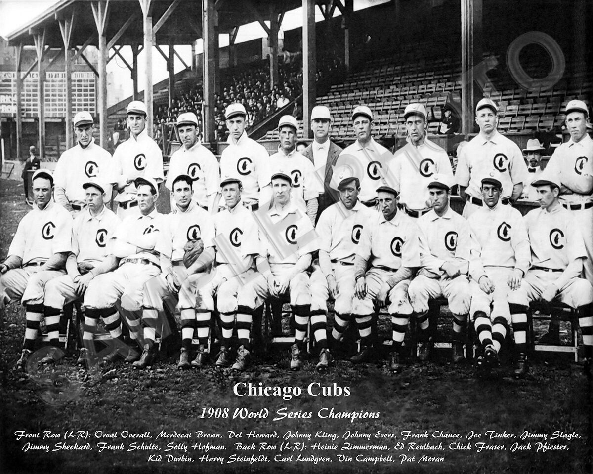 1908 Chicago Cubs World Series Champions 8x10 Picture Celebrity Print ...