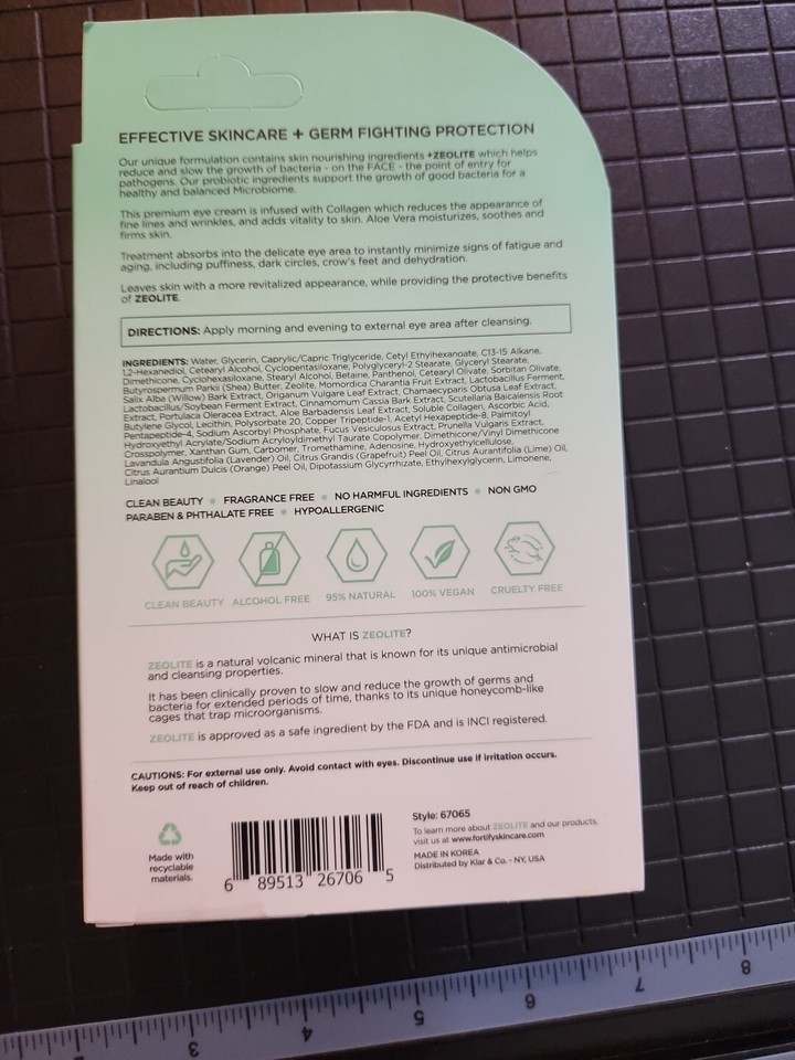 Fortify Natural Skincare - Eye Cream - De-Puffing + Protecting | Helps ...