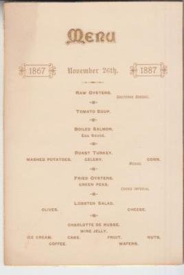 Location Unknown- Menu- 1867 November 26 1887 | eBay