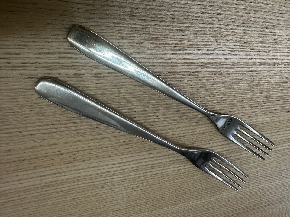 2 Salad Dessert Fork Forks Ikea Tillagd Stainless 22185 IKEA 7" Plain ...