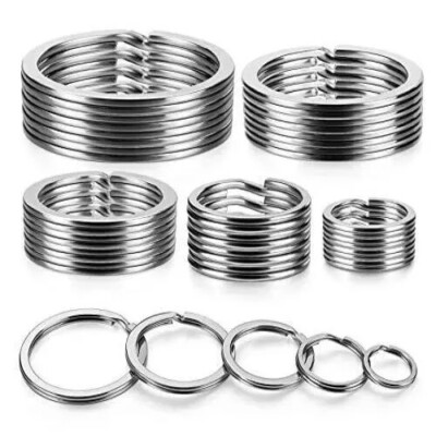 Key Rings Stainless Steel Assortment Heavy Duty Split Key Ring Loops in ...