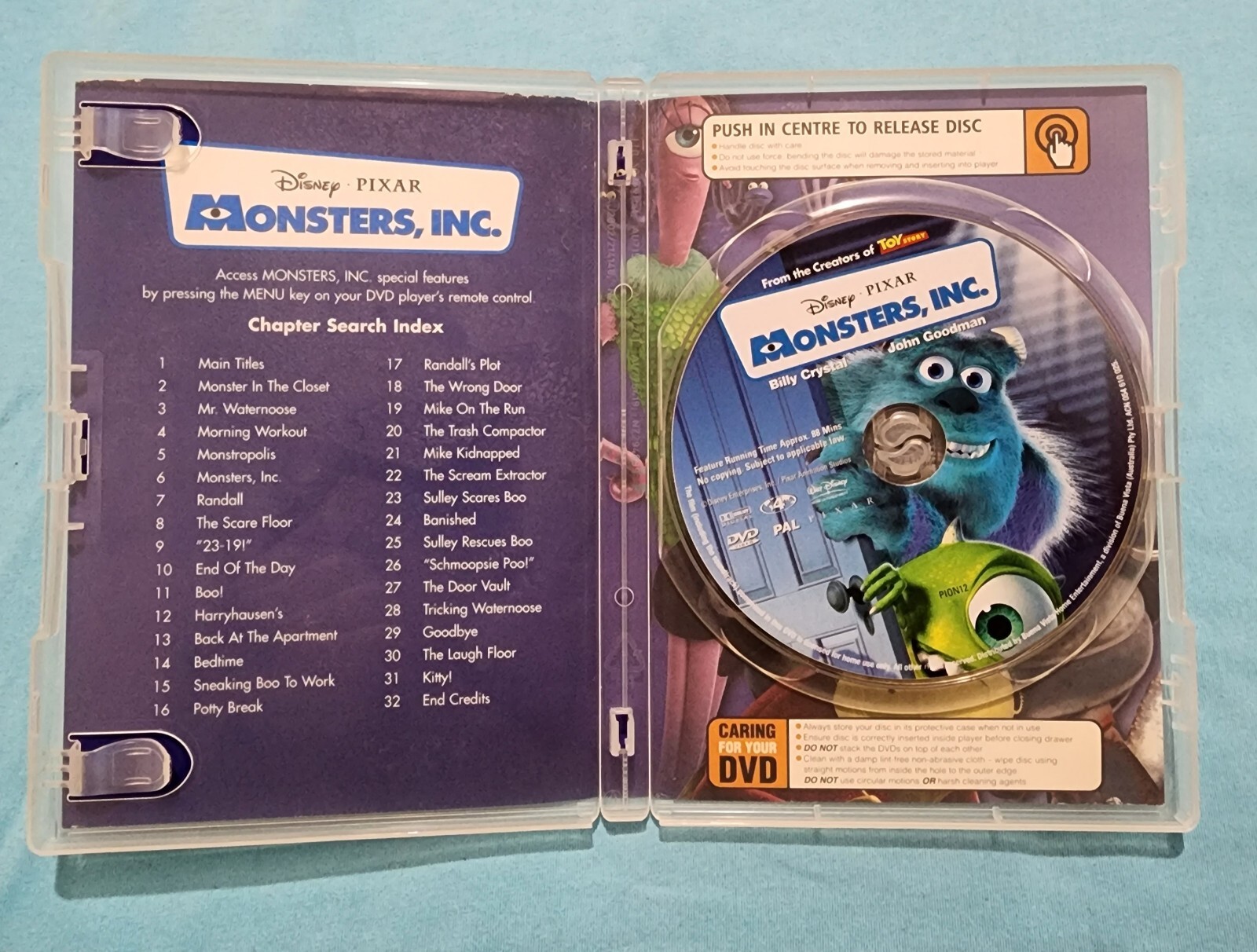 Monsters, Inc. (DVD, 2001) 9398510688032 | eBay