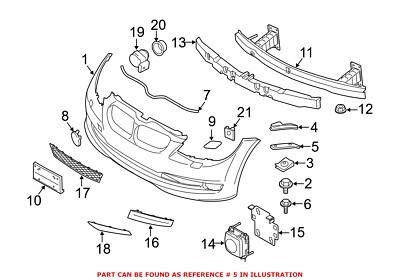 Genuine OEM Front Passenger Right Bumper Guide Bracket For BMW ...