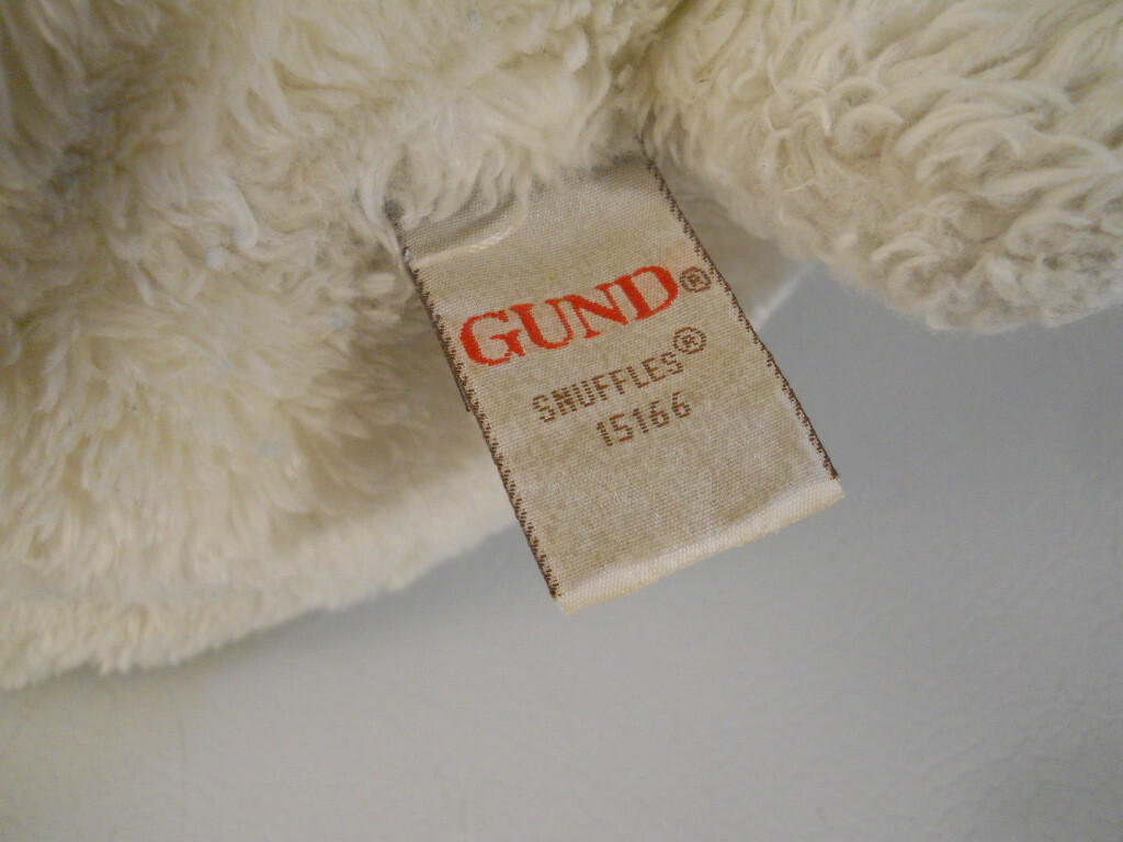 HTF Gund Snuffles large 17" gray white Polar Bear soft plush stuffed ...