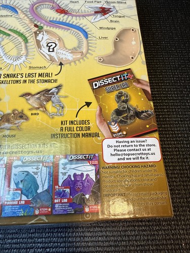 Dissect It Simulated Synthetic Lab Rattlesnake Super Lab Kit New In Box ...