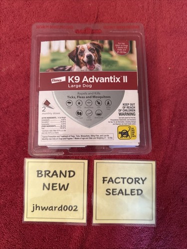 K9 Advantix II Large Dog (21-55 lbs) 2 Doses Double Factory Sealed ...