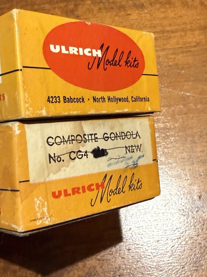 LOT OF 2 - Ulrich Model Kit Built HO Trains BOX Flat Car Kit UNKNOWN ...