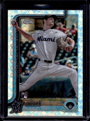 2025 Topps Chrome LogoFractor Adam Mazur RC Rookie #157 Marlins | eBay