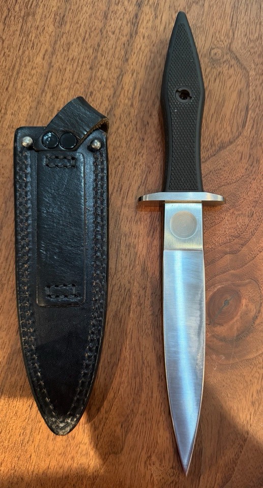 Vintage BLACKJACK KNIFE Blackmoor Dirk Fixed Blade Knife w/ Leather ...