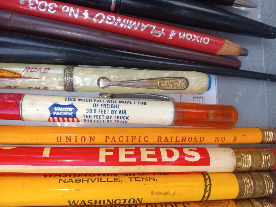 1000 Vintage Pencils advertising bullet floaties erasers parts Pencils ...
