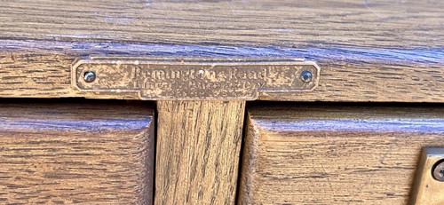 Antique Remington Rand Card Catalog 2 Drawer Library File Box Dovetail ...