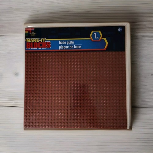 Make-It Blocks Base Plate, Brown 10 in Square Leading Compatible Toy 5 ...