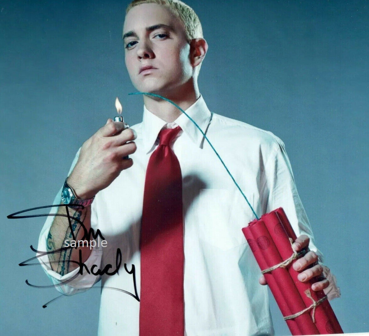 EMINEM #1 SIGNED AUTOGRAPHED 8X10 REPRINT PHOTO MAN CAVE CHRISTMAS SLIM ...