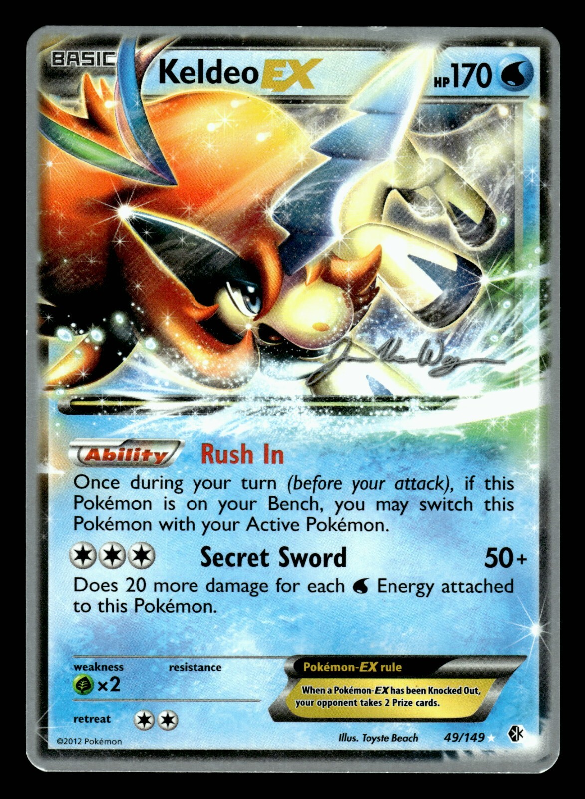 Pokemon Keldeo EX 49/149 2015 World Championship Rare Card | eBay