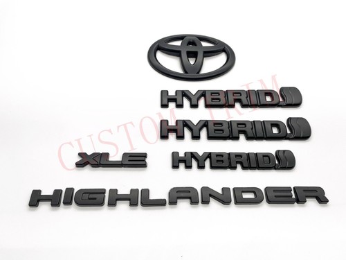 Toyota Highlander XLE Hybrid 2020-2022 Black Emblem Overlay | eBay