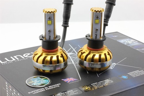 2x LUNEX Car Headlight Bulbs LED H3 Canbus 5000K 6000K 8000K Plug ...