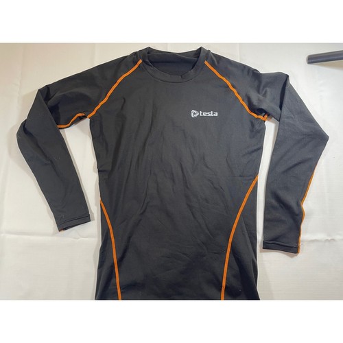 Tesla Long Sleeve Athletic Compression Black shirt L | eBay