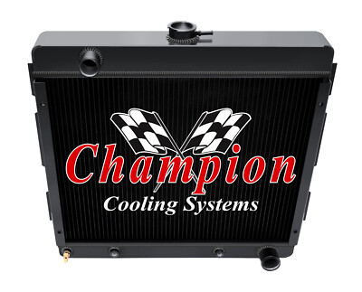 3 Row AAR Black Finish Radiator-1970-1972 Plymouth Duster Small Block ...