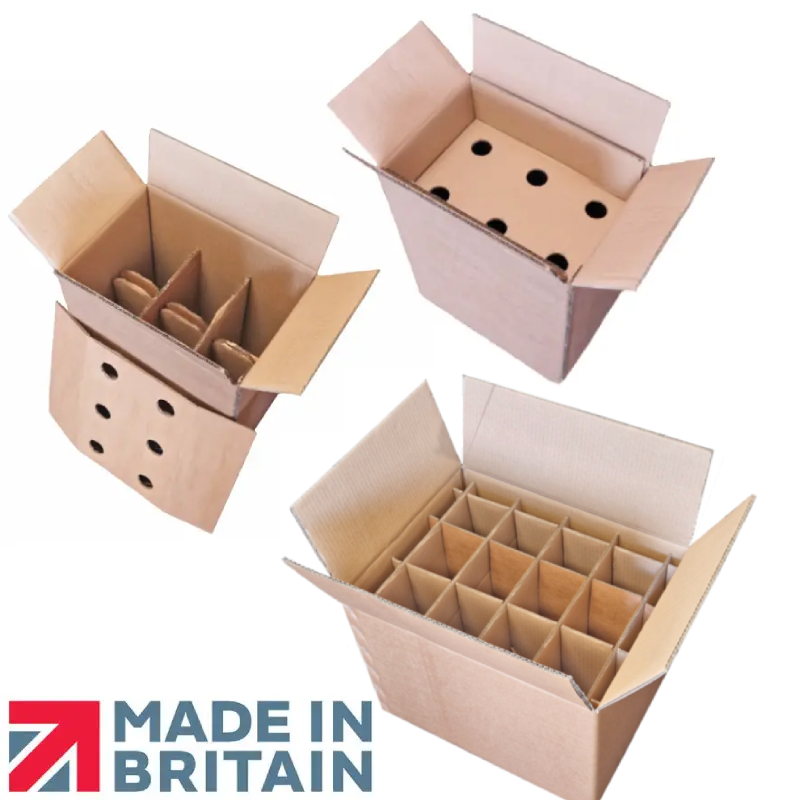 DOUBLE WALL Wine Bottle Shipping Boxes, 6 & 12 Storage Boxes with ...