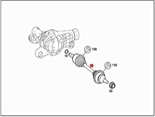 Genuine MERCEDES W164 X164 GL-CLASS X164 Drive shaft 1643301901 | eBay