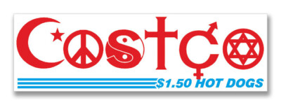 Costco "Coexist" $1.50 Hot-Dog Vinyl Bumper Sticker | eBay