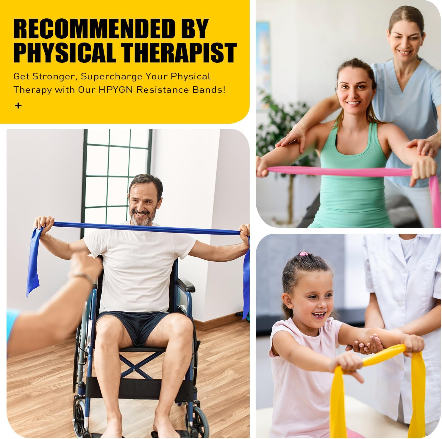 Resistance Bands, Exercise Bands, Physical Therapy Bands for Strength ...