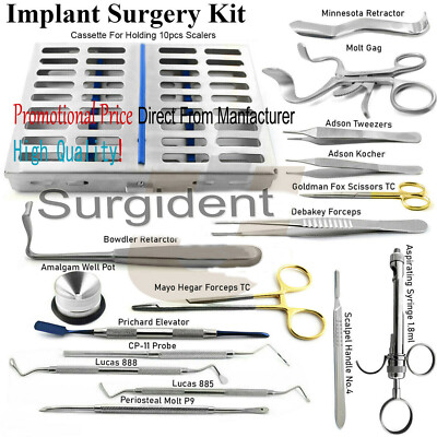 Dental Surgery Kit Dentistry Surgical Periodontal instruments Set Of 17 ...