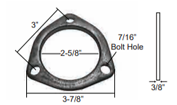 2.5"Header To 2.25"OD Angle Free Float 3 BOLT Flange Collector Reducers ...