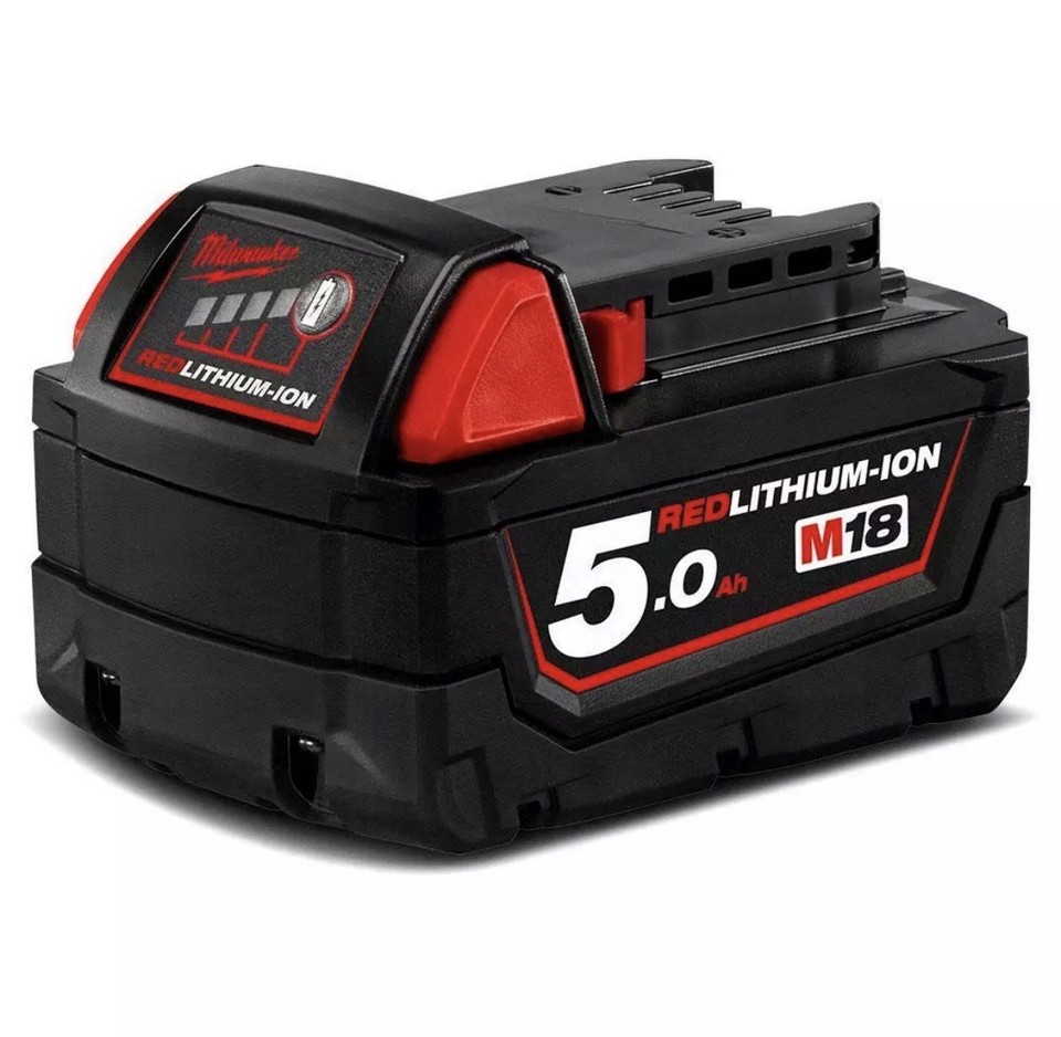 Genuine Milwaukee M18B5 18V 5.0Ah RED LITHIUM Battery | eBay Australia